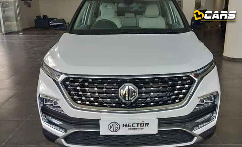 MG Hector Facelift Spotted At A Dealership