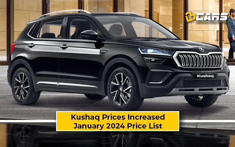 Skoda Kushaq Prices Hiked - Base Model Price Increased By Rs. 1.0 Lakh
