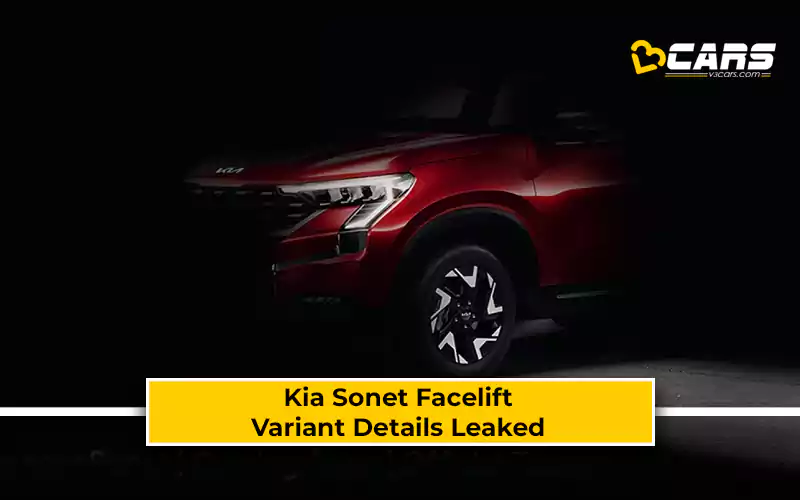 2024 Kia Sonet Facelift Variants & Powertrain Revealed