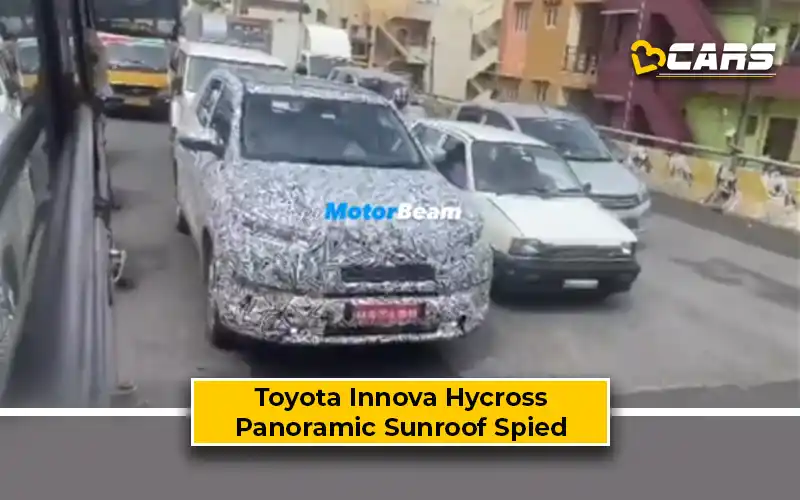 Toyota Innova Hycross Spied With Panoramic Sunroof