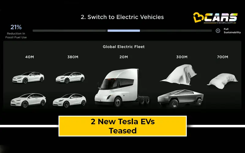 2 New-Generation Electric Cars Teased At Tesla Investor Day Event