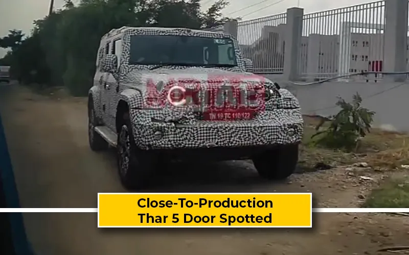 Mahindra Thar 5 Door Spied – Looks Production-Ready