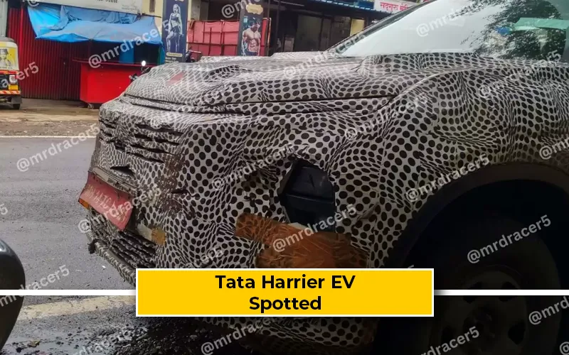 Tata Harrier EV Spotted Testing - Offers More Clues