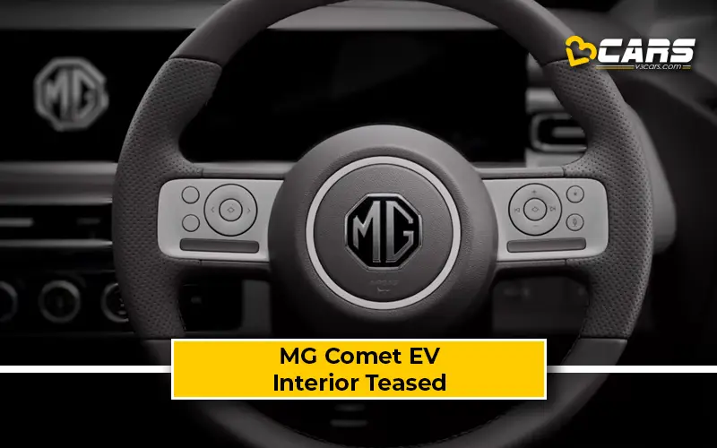 MG Motor India Tease Comet EV Interior