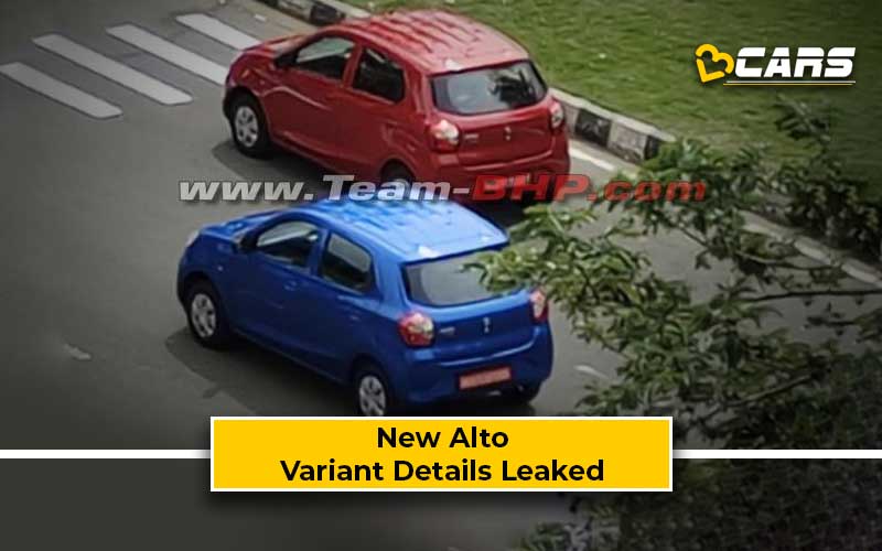 Maruti Suzuki Alto K10 Variant Details Leaked — 0.8L Engine Dropped