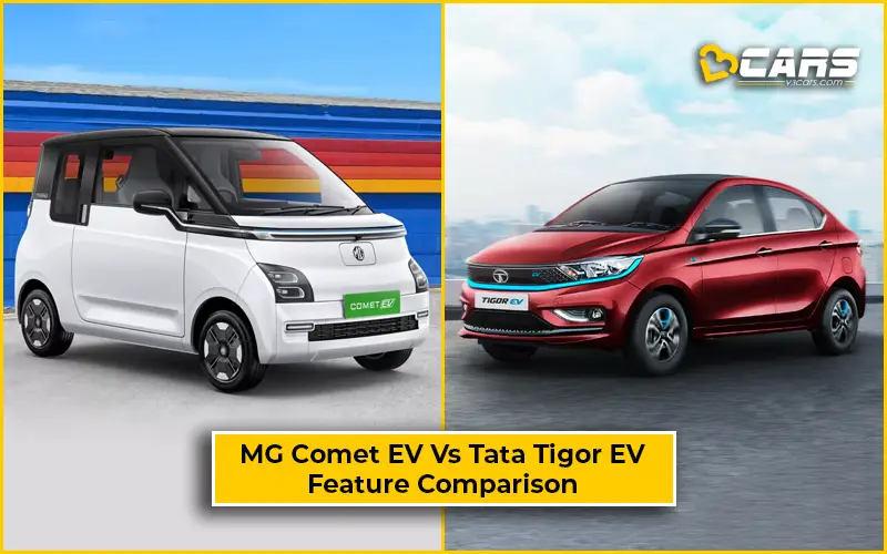 MG Comet EV Vs Tata Tigor EV Feature Comparison — Common, Unique Features