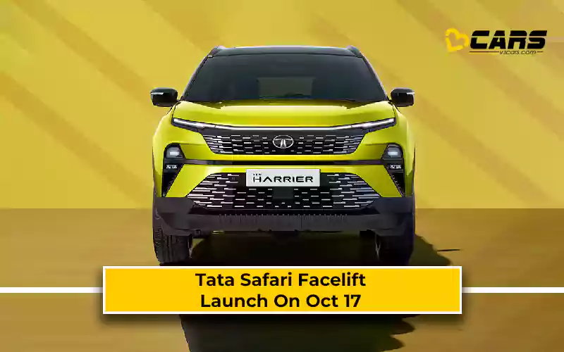 Tata Harrier Facelift SUV Revealed — Launch on October 17