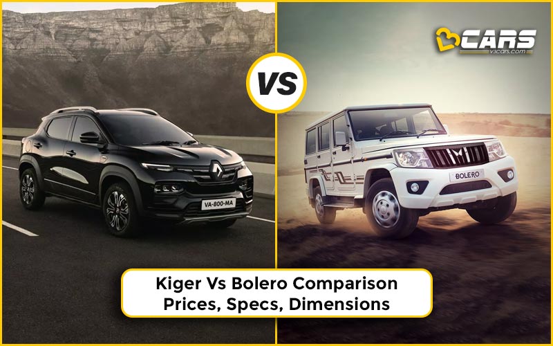 Kiger Vs Bolero Comparison | Prices, Specs & Dimensions