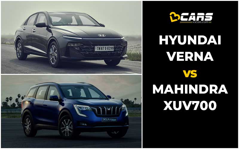 Verna Vs XUV700 5S Comparison | Prices, Specs & Dimensions