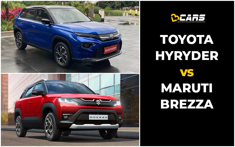 Hyryder vs Brezza Comparison | Prices, Specs, Dimensions