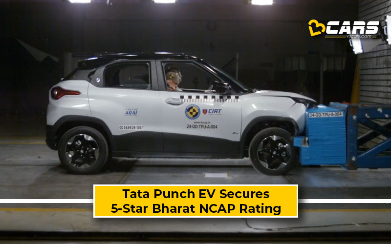 Tata Punch EV Secures 5-Star Bharat NCAP Safety Rating