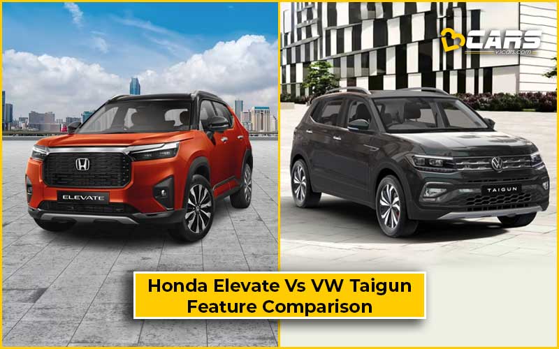 Honda Elevate Vs Taigun (Volkswagen) - Top Model Feature Comparison