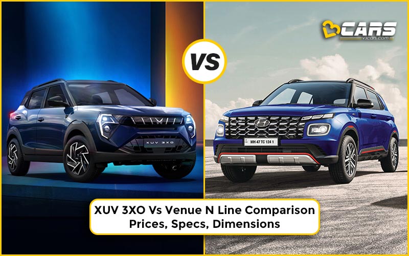 XUV 3XO Vs Venue N-Line Comparison | Prices, Specs & Dimensions