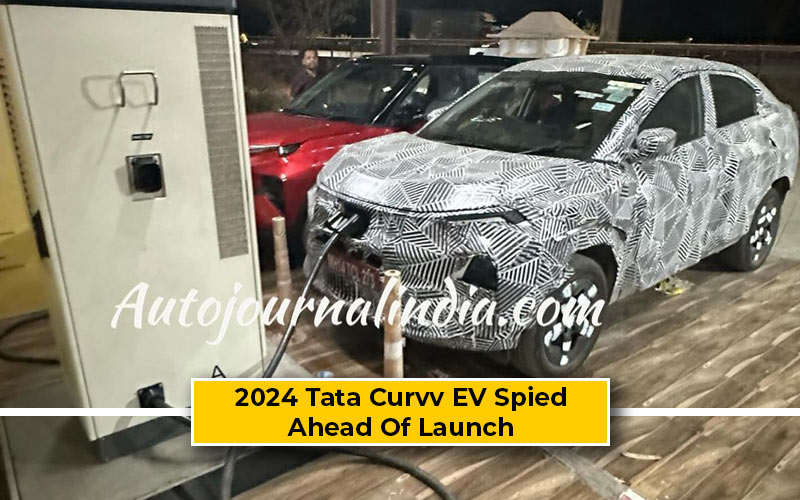 2024 Tata Curvv EV Spied Charging Ahead Of July 2024 Launch