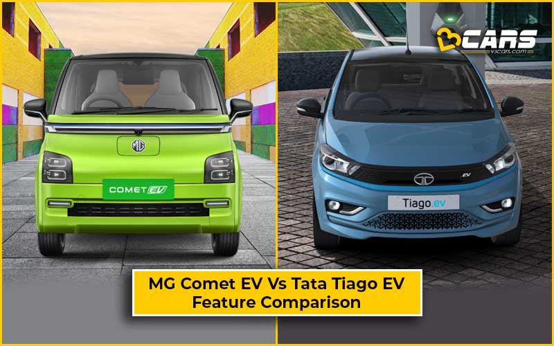 MG Comet EV Vs Tata Tiago EV Feature Comparison — Common, Unique Features