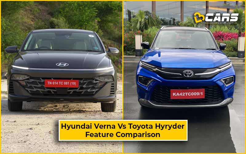 Hyundai Verna Vs Toyota Hyryder Feature Comparison