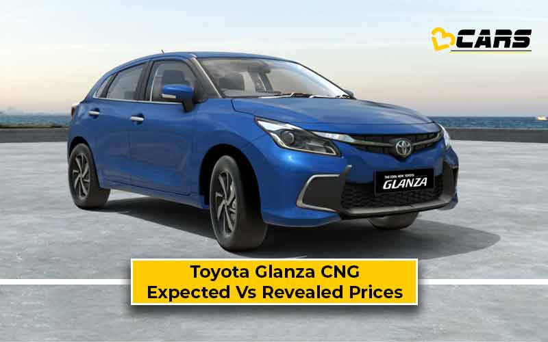 Toyota Glanza CNG Expected Vs Revealed Prices
