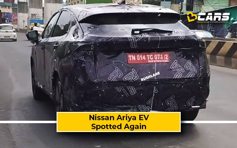 Camouflaged Nissan Ariya EV Spotted On Test In India