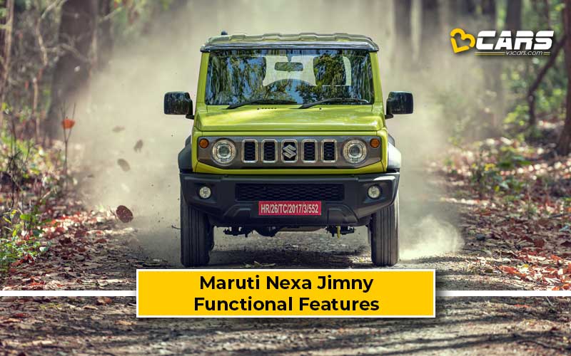 Maruti Jimny Functional Features - Standard, Variant-wise Comparison