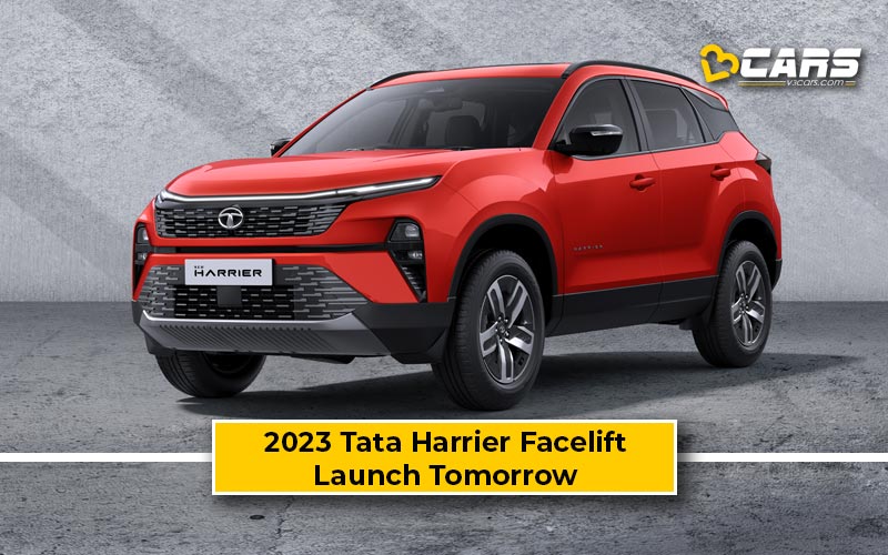 Tata Harrier 2023 Facelift Launching Date Tomorrow - V3Cars Tata Harrier 2023 Facelift Launching Date Tomorrow - V3Cars