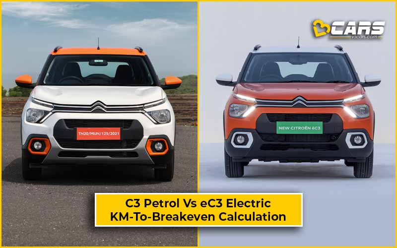 Citroen C3 Petrol Vs Electric (eC3) - Price, Feature, Fuel Cost Comparison