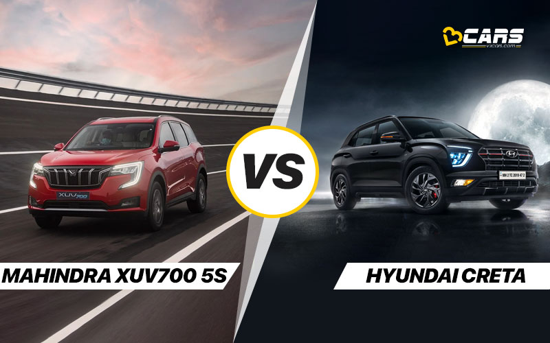XUV700 5S vs Creta Comparison | Prices, Specs, Dimensions
