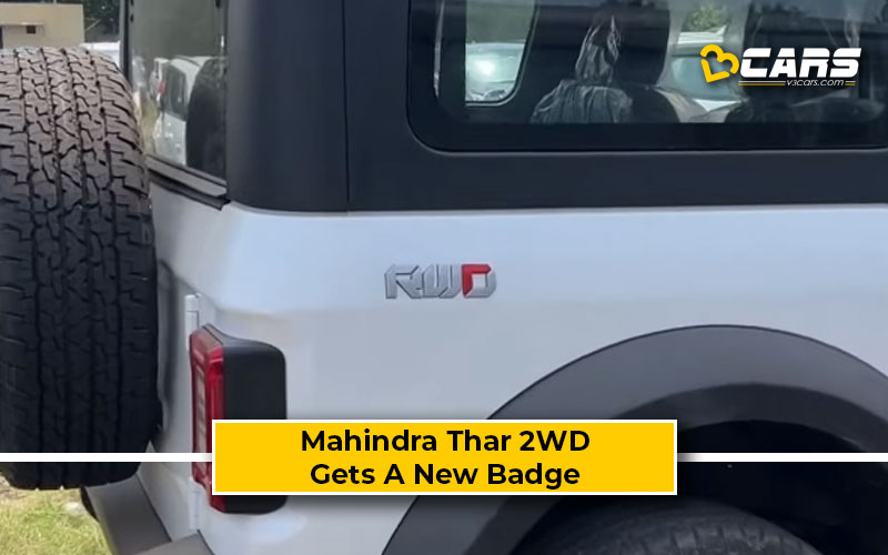 Mahindra Thar 2WD Gets A New Badge