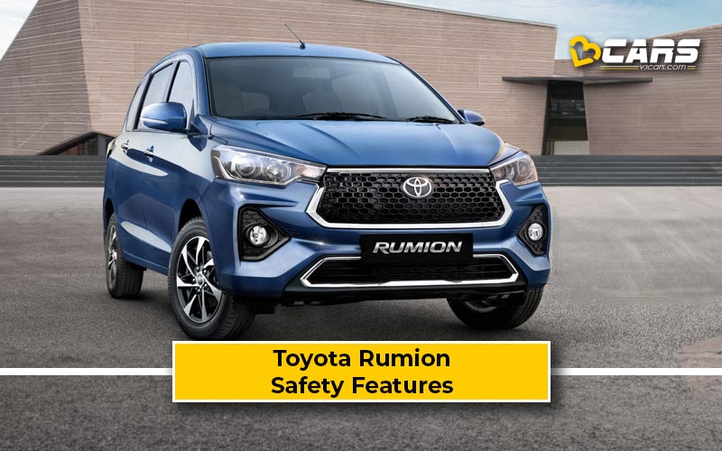 Toyota Rumion Safety Features - Standard, Variant-wise Comparison