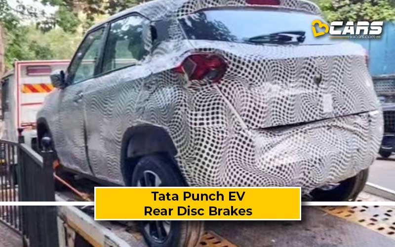 Tata Punch EV Spotted For The First Time With Rear Disc Brakes