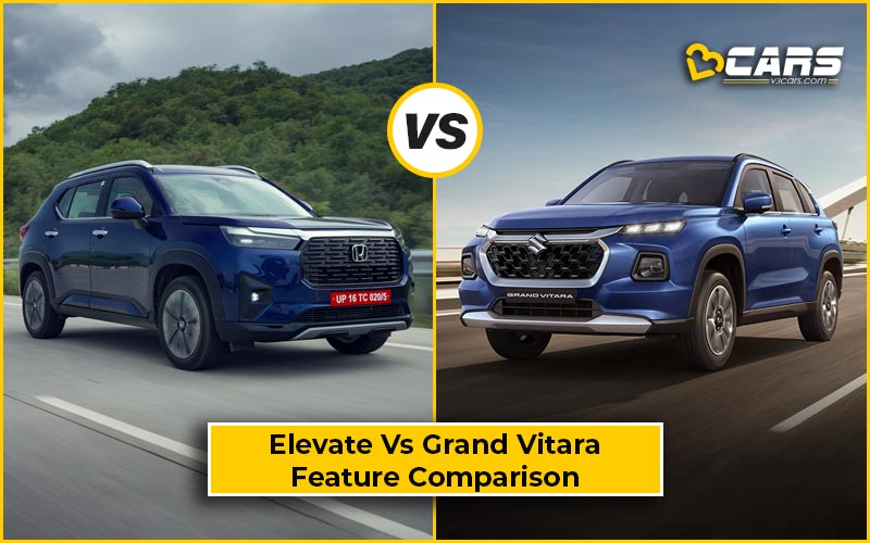 Honda Elevate Vs Grand Vitara (Maruti Nexa) - Top Model Feature Comparison