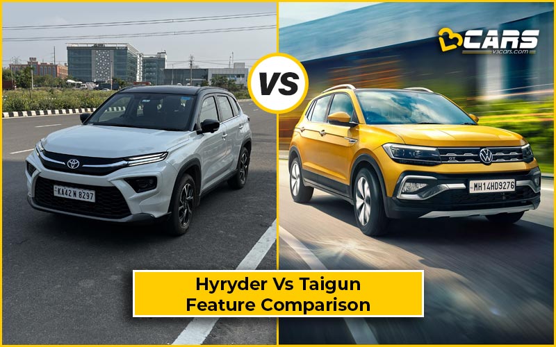 Toyota Hyryder Vs Taigun (Volkswagen) - Top Model Feature Comparison