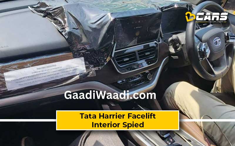 2023 Tata Harrier Facelift Spotted Again — Interior Pictures